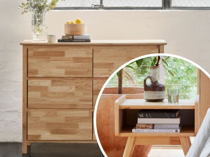 Chest of drawers and side tables store