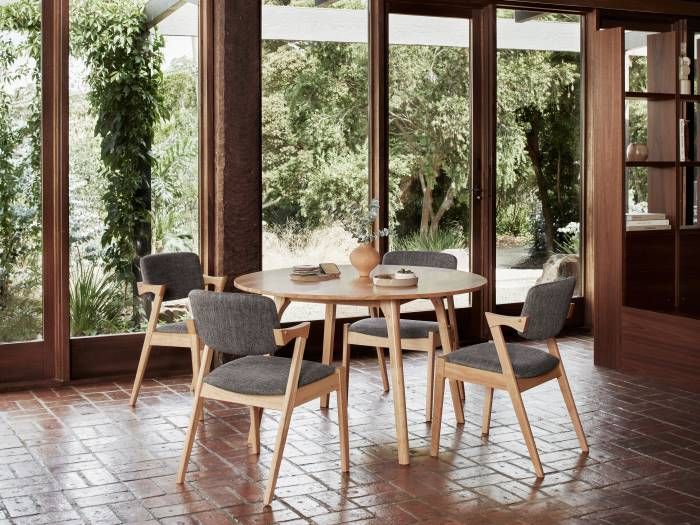 Hardwood dining table and chairs store