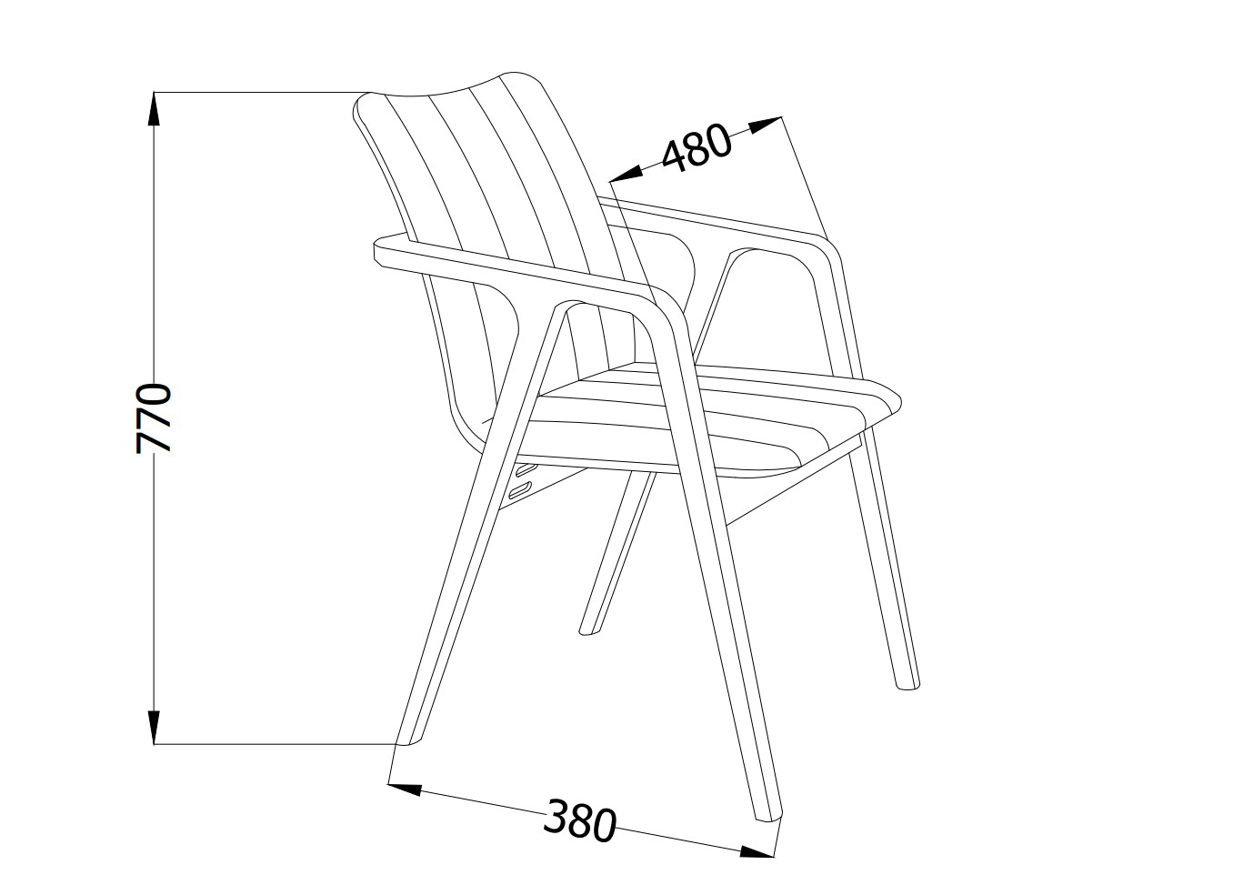 Elm Hardwood Dining Chair | B2C Furniture